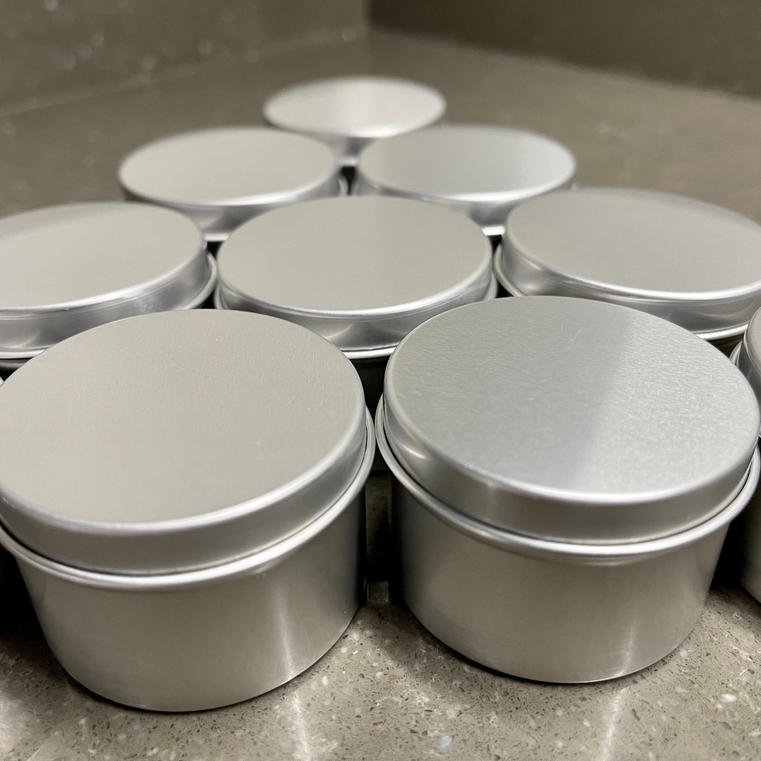 10 Round Metal Gift Tins With Slip Lid. 50x35mm. 50ml Capacity - Etsy