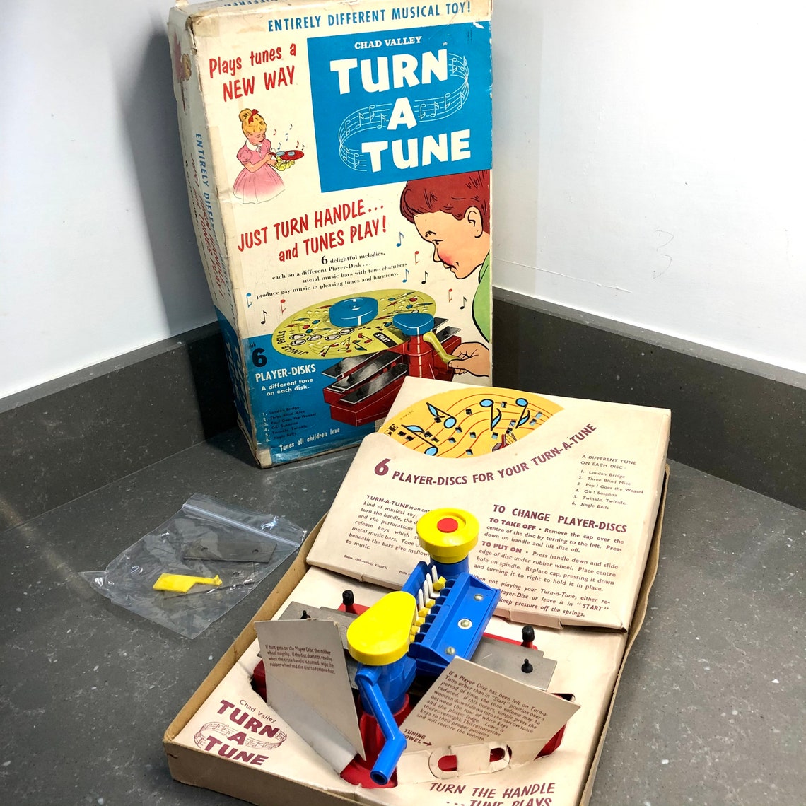1960s Chad Valley Turn A Tune Disk Player Musical Toy - Etsy