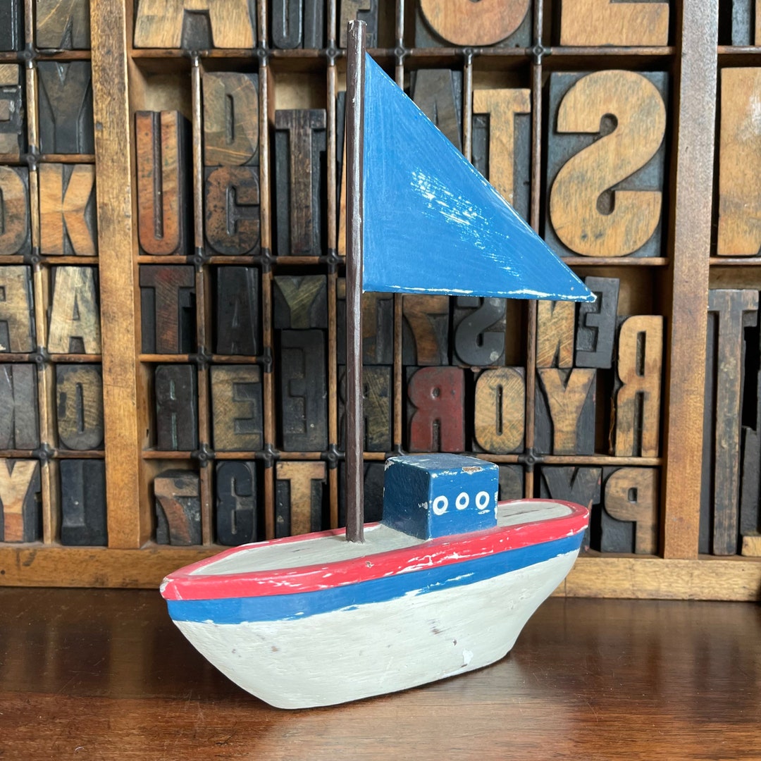 Driftwood Vintage Style Wooden Model Boat, Ship, Yacht. - Etsy