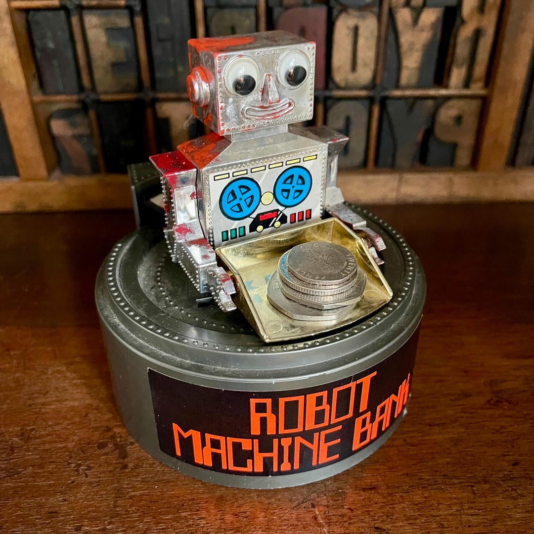 Vintage Everlast Robot Machine Bank With Swivel Action - Etsy