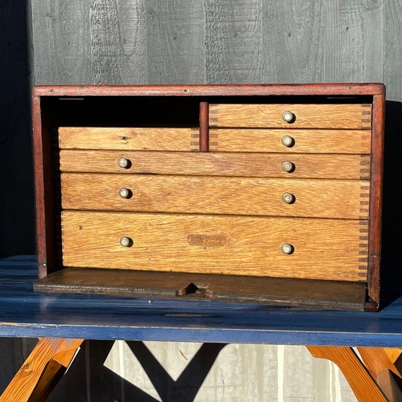Vintage UNION 6 Drawer Engineers Wooden Toolbox - Etsy