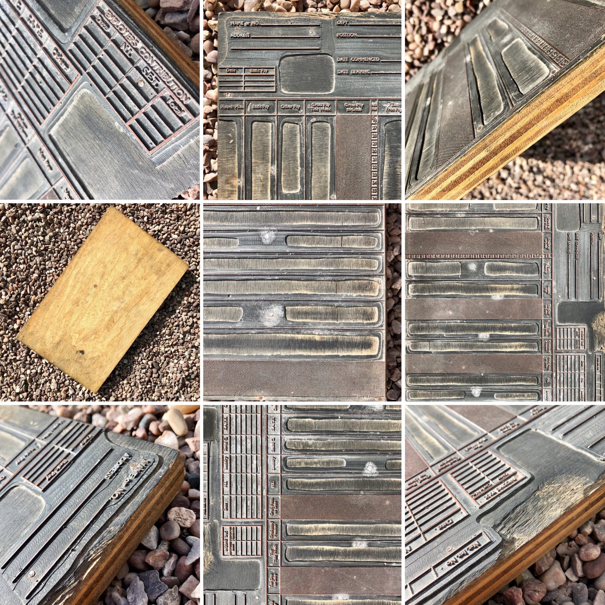 Job lot of large vintage printing blocks. Upcycle industrial | Etsy