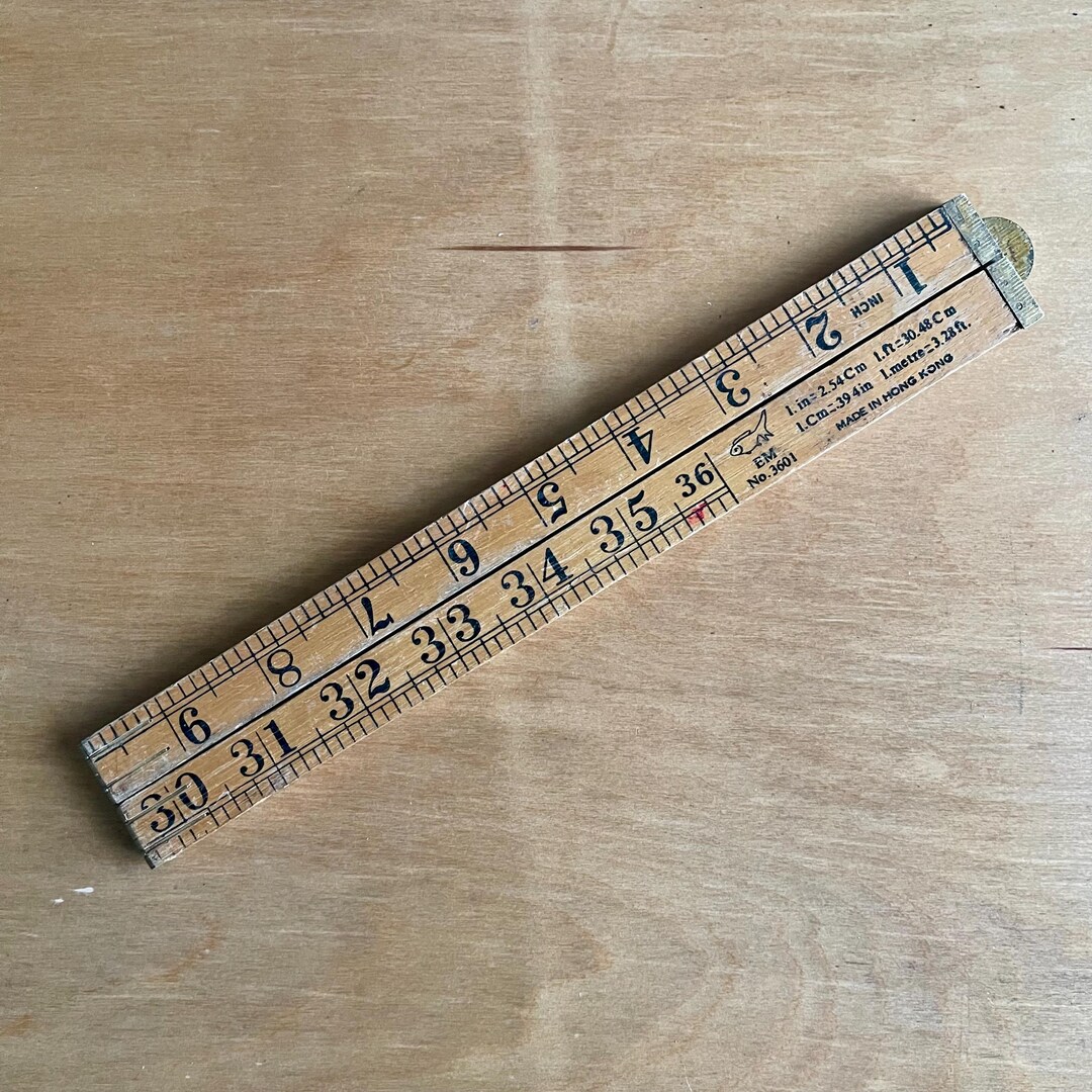 Vintage Warrented Hard Wood Folding Ruler. 3ft, 1 Metre - Etsy
