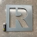 Large 3D Printed Letter Stencil. Initial R in Gunmetal Grey - Etsy