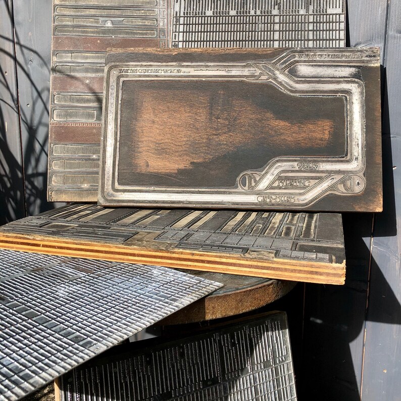Job Lot of Large Vintage Printing Blocks. Upcycle Industrial - Etsy