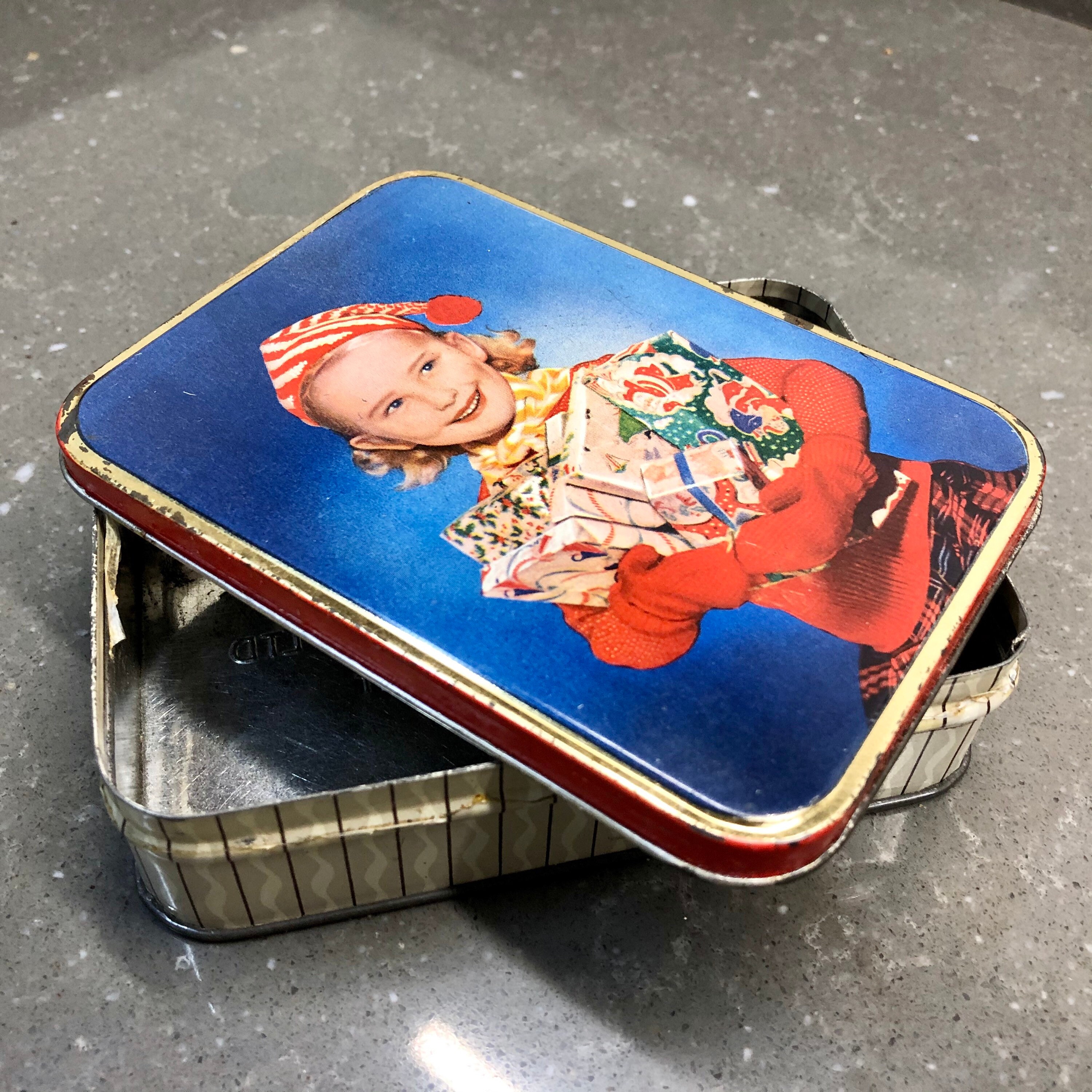 Vintage 1960s EDWARD SHARP Tin. Christmas Elf With Gifts - Etsy UK