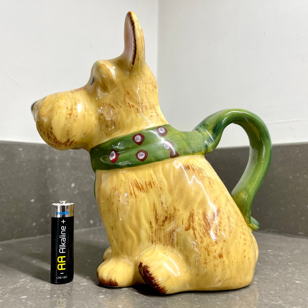 Vintage Terrier Dog Ceramic Jug / Watering Can - Etsy UK