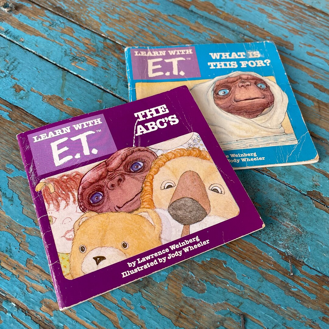 2 X 1982 Learn With E.T. Books by Lawrence Weinberg, Illustration by Jody Wheeler - Etsy