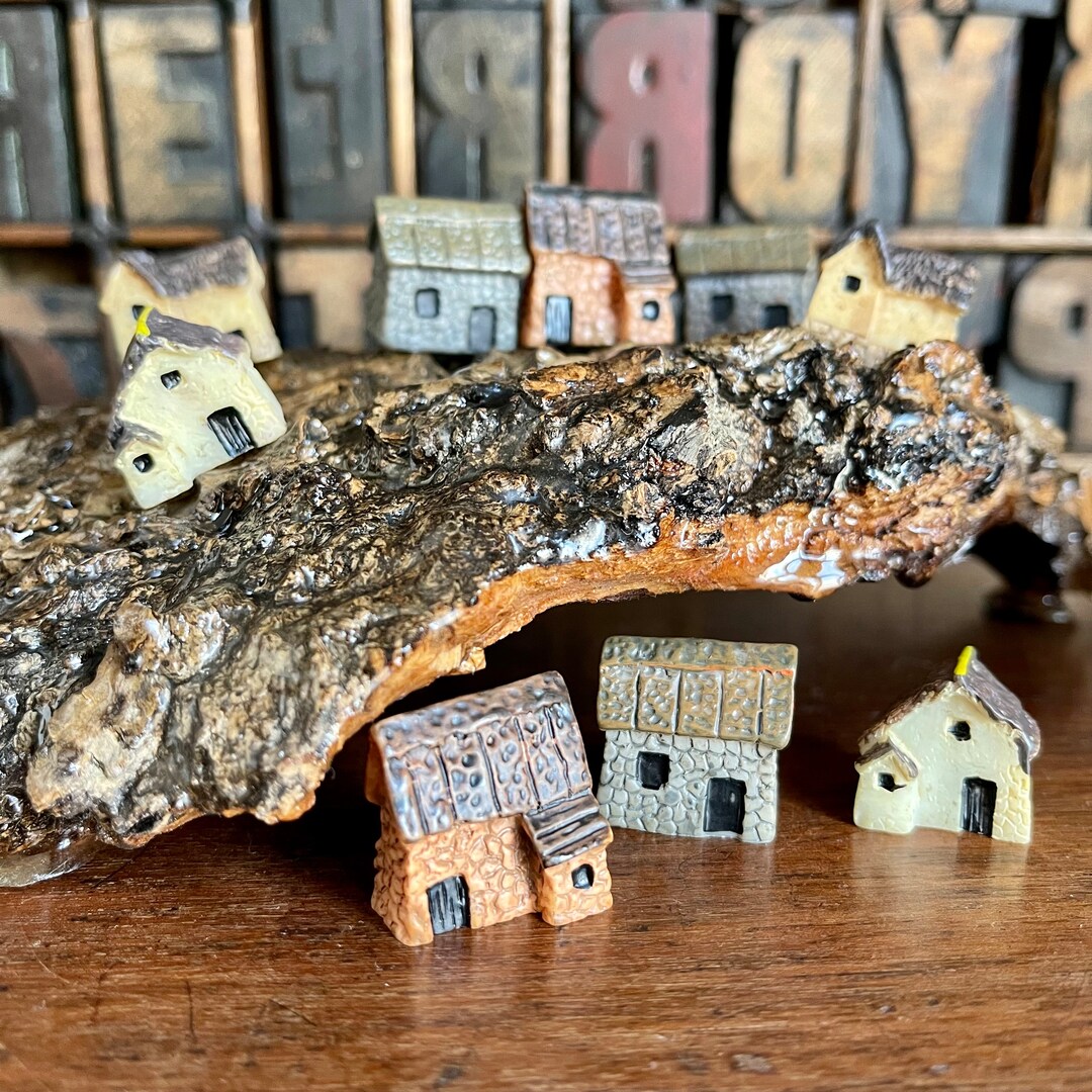 Miniature Resin Houses, Cottages for Crafts, Model Railway. Four Styles ...