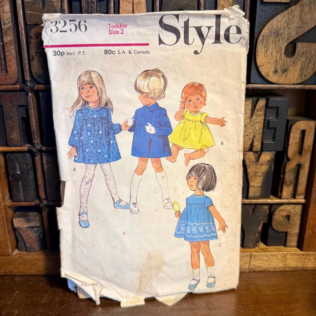 1971 Style Toddler Sewing Pattern, Size 2. NO.3256 - Etsy