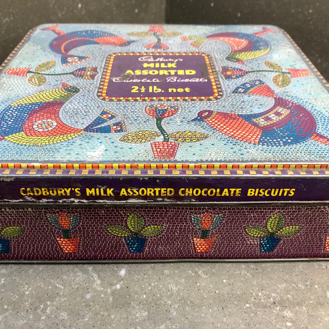 Vintage Cadburys Milk Assorted Chocolate Biscuit Tin. - Etsy UK