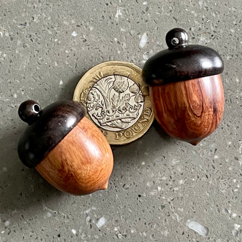 Miniature Wooden Nut, Acorn Pendant With Secret Compartment - Etsy