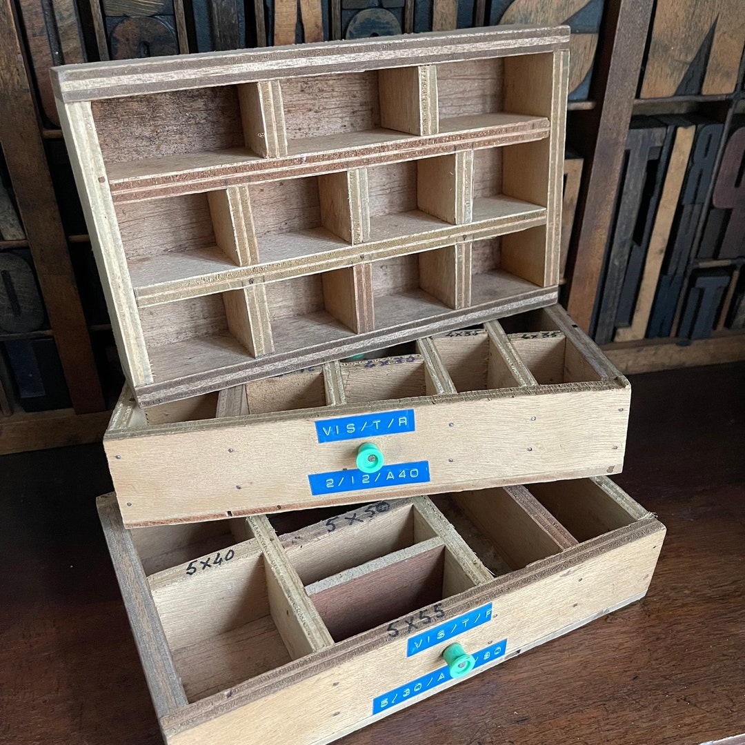 Salvage Vintage Wooden Empty Drawer With Compartments. Choose Your ...