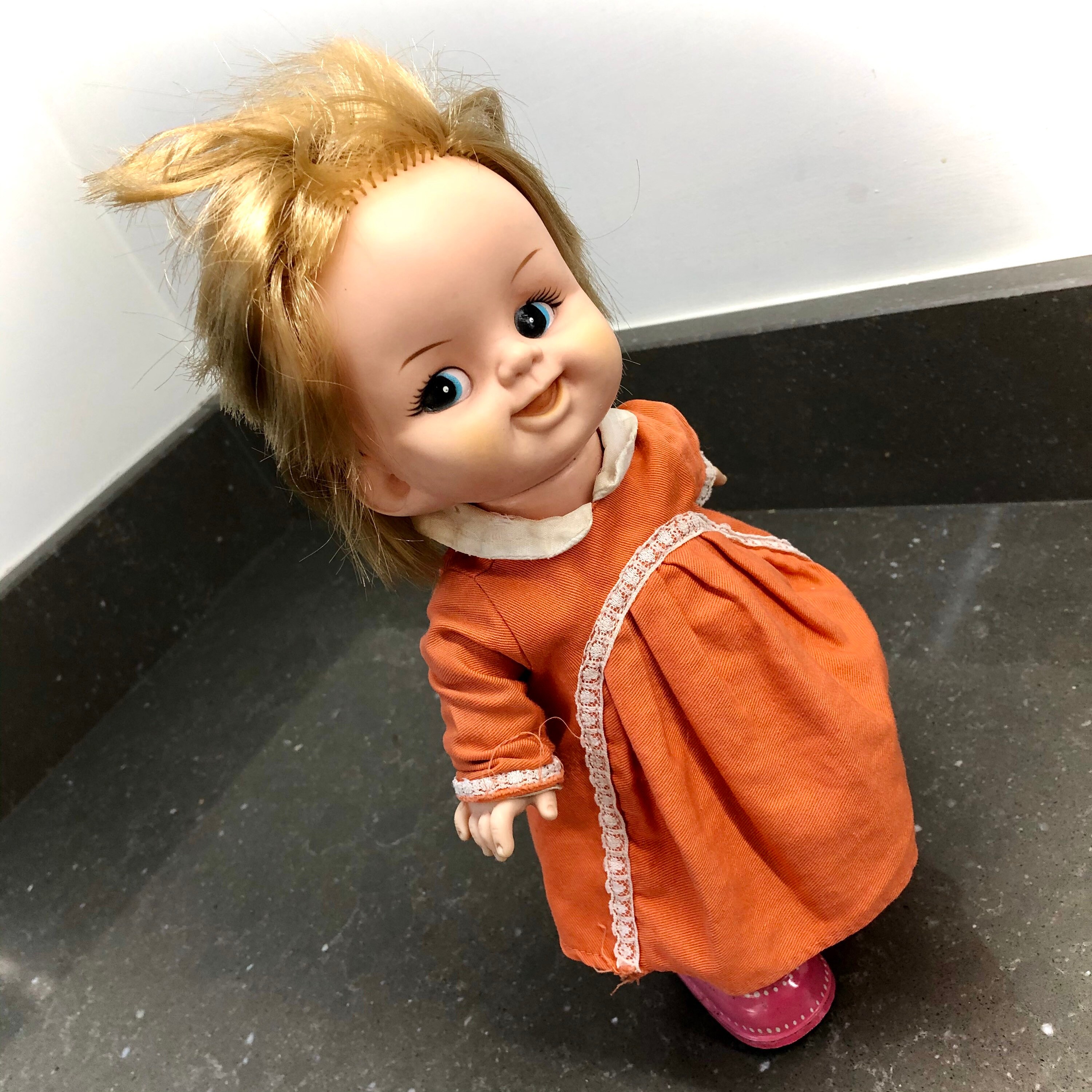 Vintage Tinplate and Plastic Japanese Clockwork Toy Doll. - Etsy