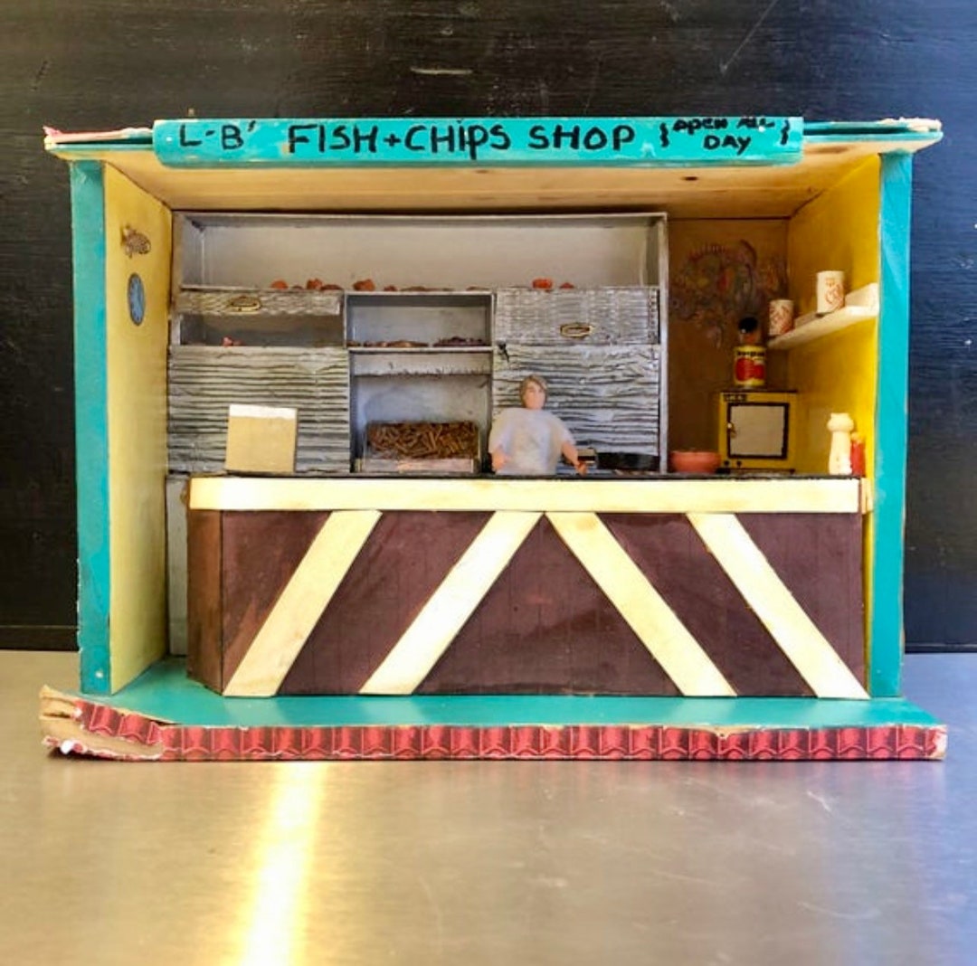 Vintage Scratch Built Diorama. British Chip Shop. OOAK Shadow - Etsy