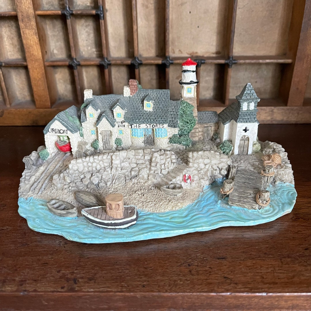 Miniature Resin Model Fishing Village Sculpture - Etsy