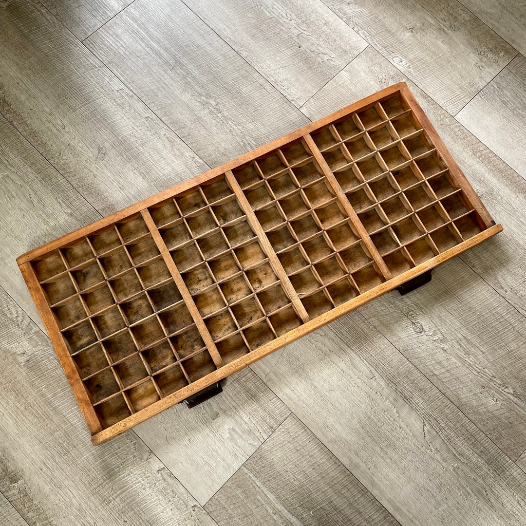 Vintage Wooden Printers Drawer Letterpress Tray With 98 - Etsy