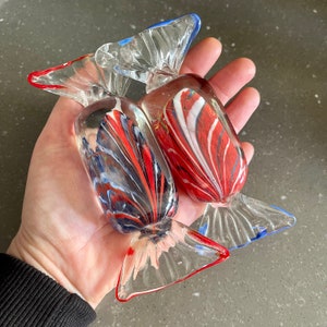 Two Extra Large Murano Glass Sweet Paperweight. 5 1/4 - Etsy