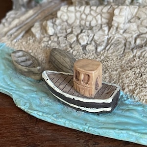 Miniature Resin Model Fishing Village Sculpture - Etsy