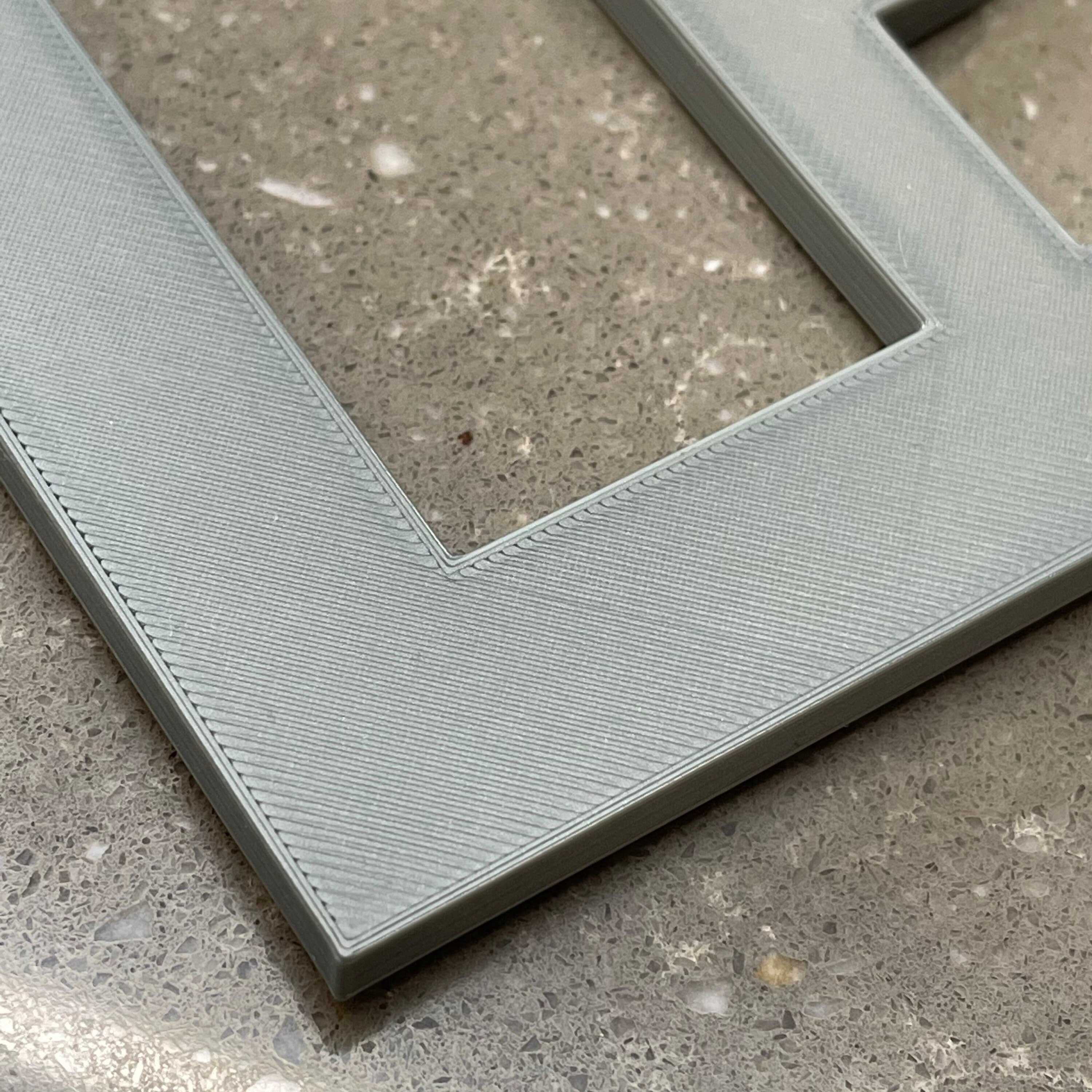 Large 3D printed letter stencil. Initial R in gunmetal grey | Etsy