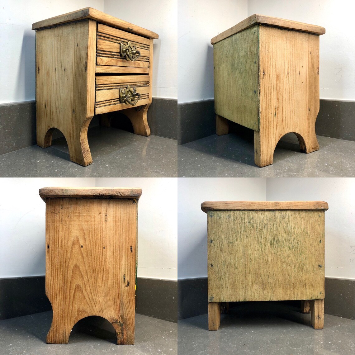 Vintage rustic pine miniature chest of drawers. Rustic wooden | Etsy