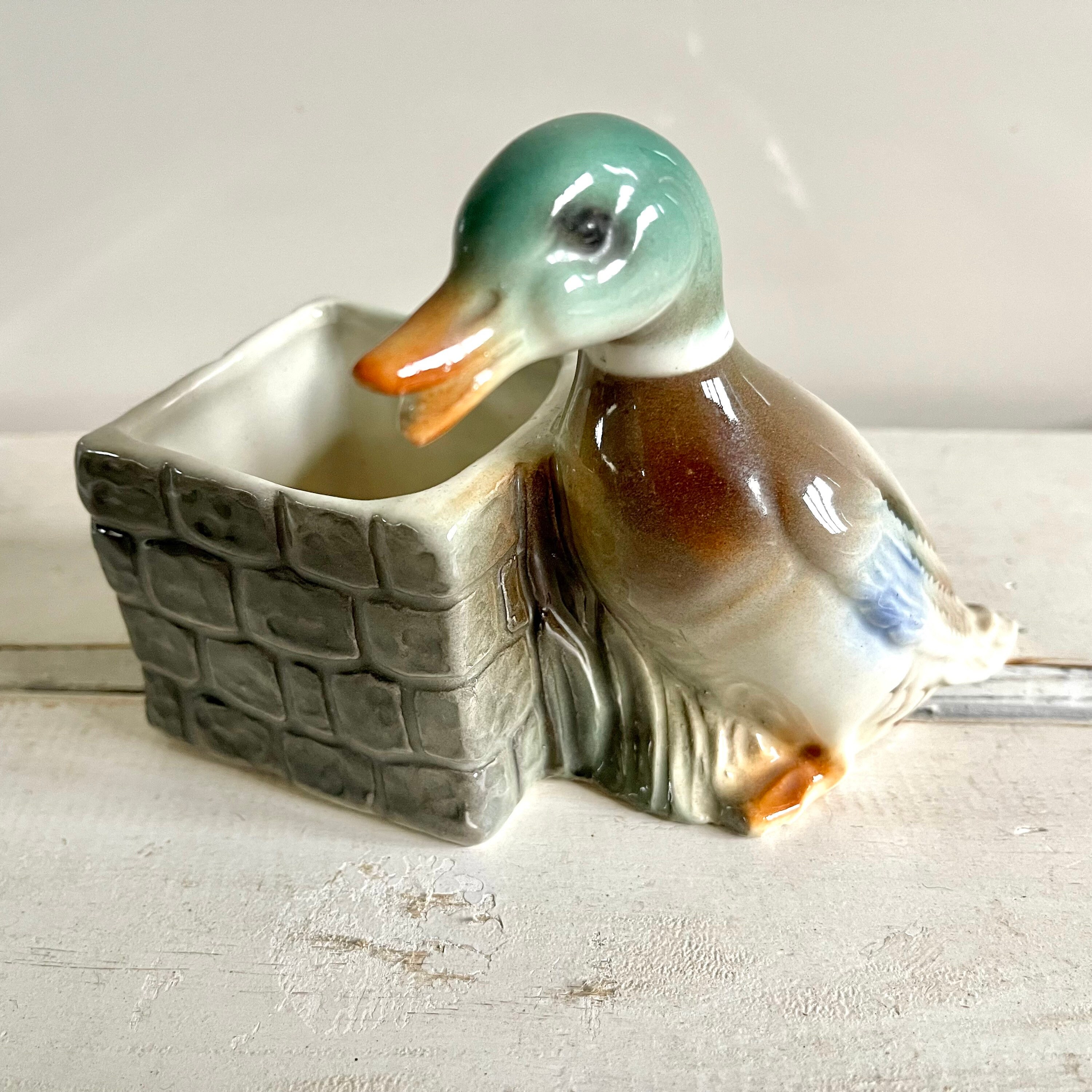 Kitsch Vintage English Ceramic Vase With 3D Mallard Duck - Etsy