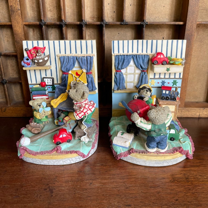 Vintage Toy Box Diorama Bookends - Etsy