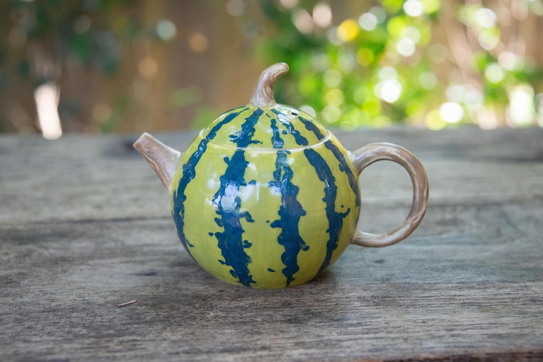 Watermelon Teapot 150ml, Gong Fu Cha Ceramic Teapot for One, Wheel ...