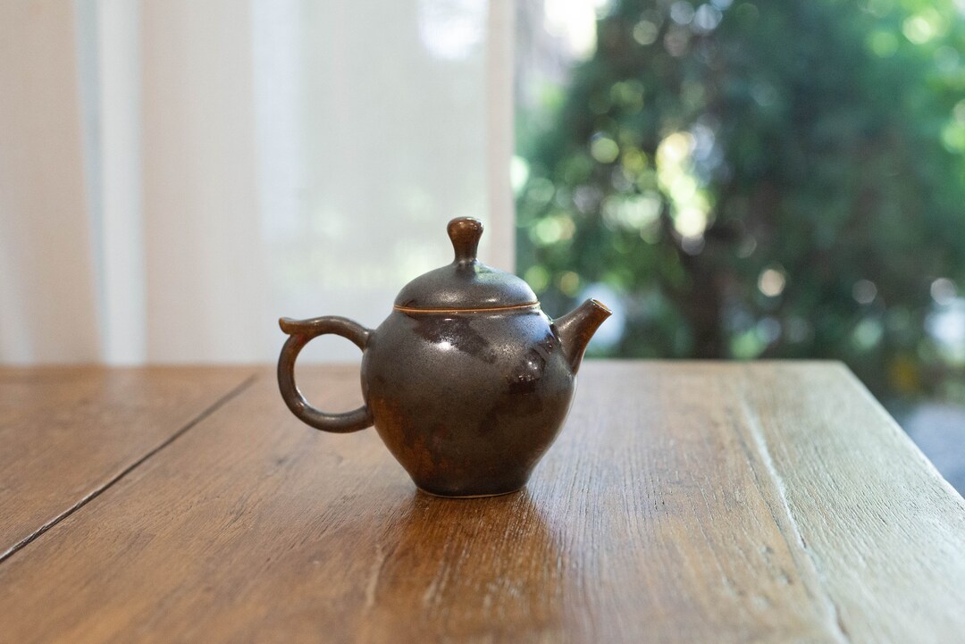 Small Teapot in Matt Black Glaze, 100 Ml Gong Fu Cha Teapot for One ...