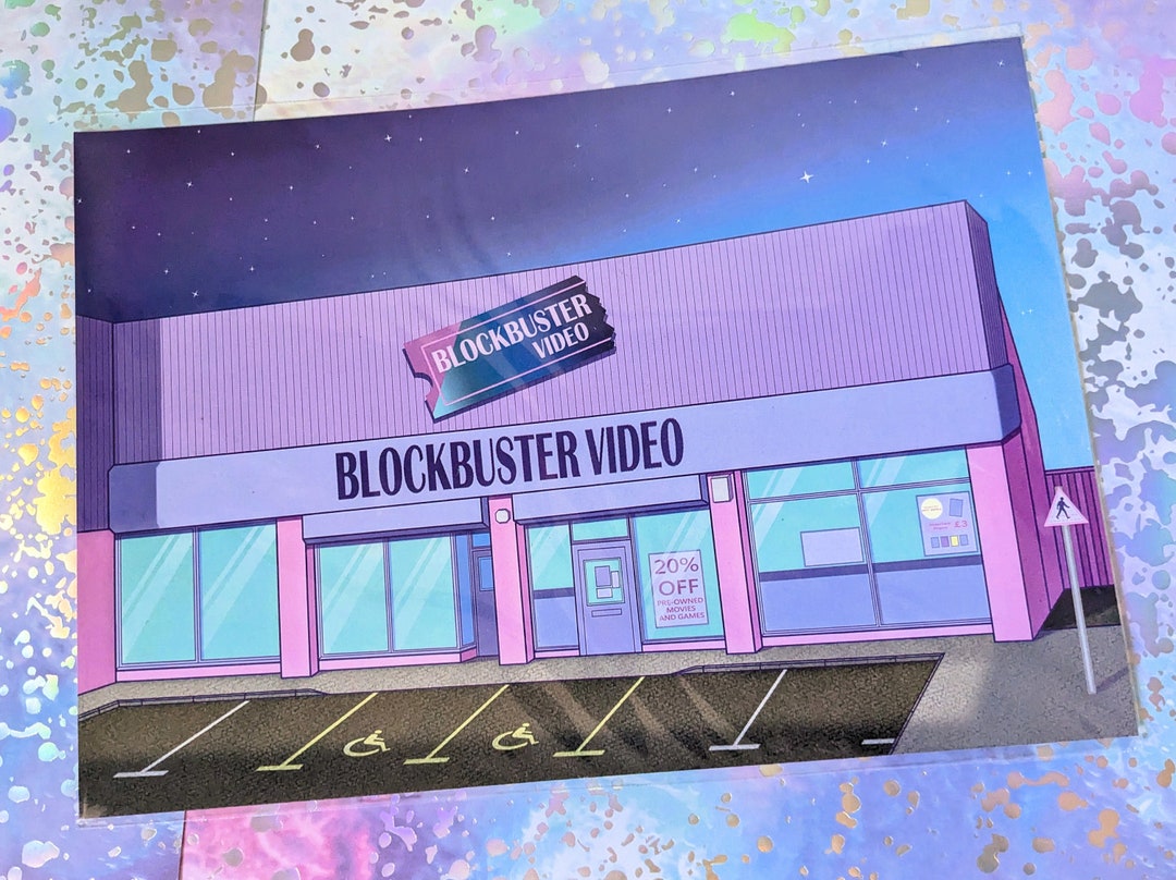 VHS Heaven Pastel Gamer Vaporwave Aesthetic Blockbuster Video Store A4 ...