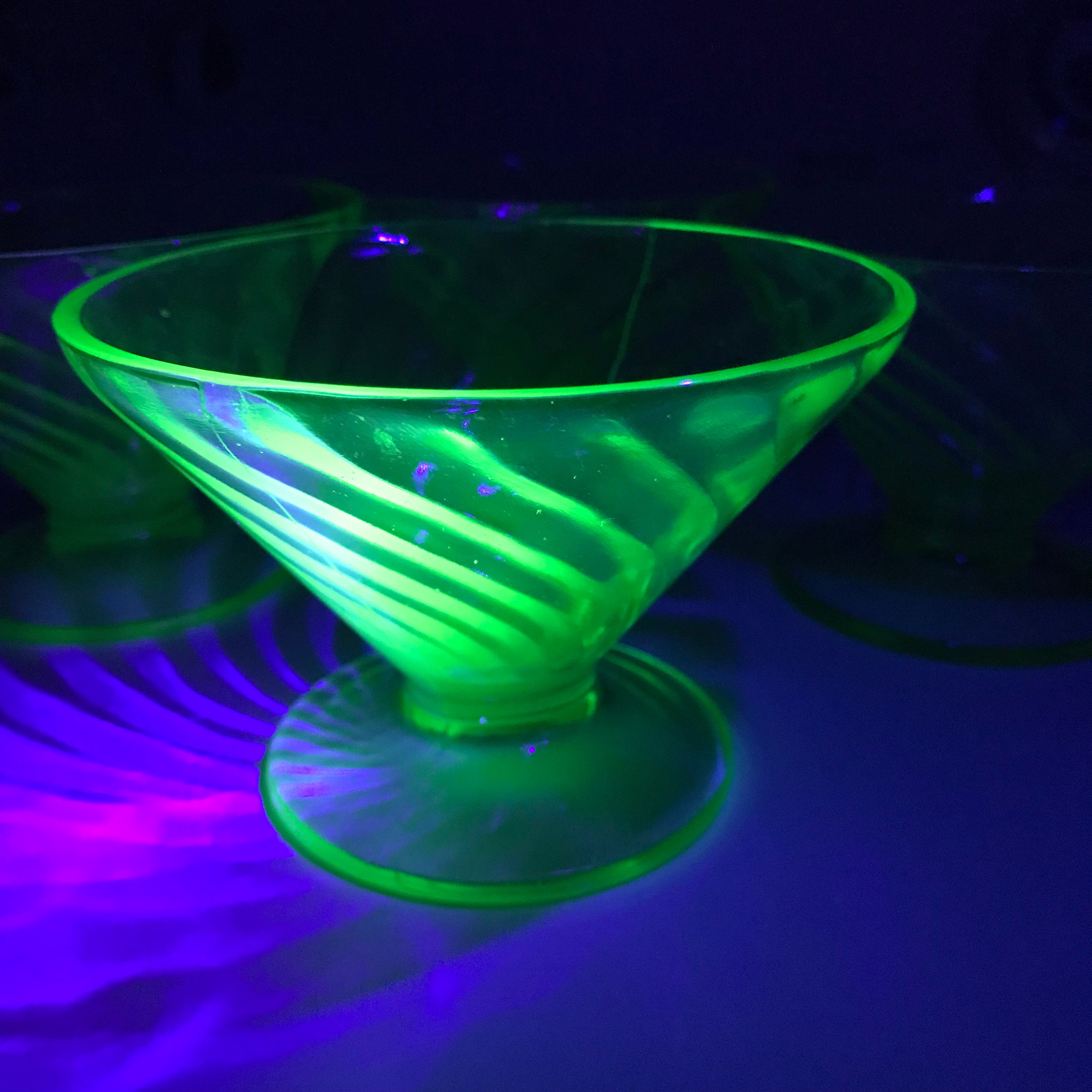 Green Glowing Glass