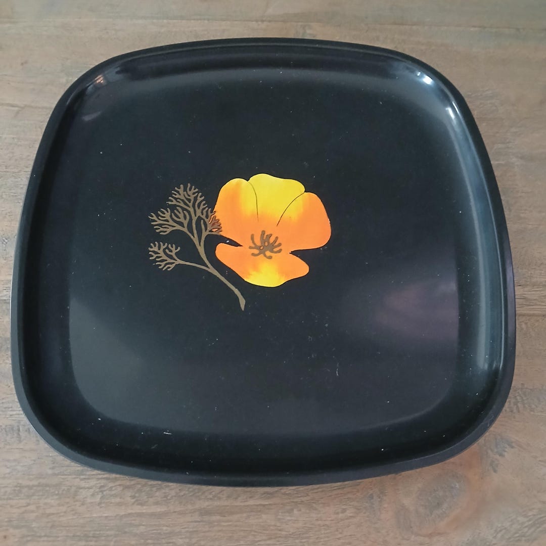 Couroc Small Square Platter/tray/plate - Etsy
