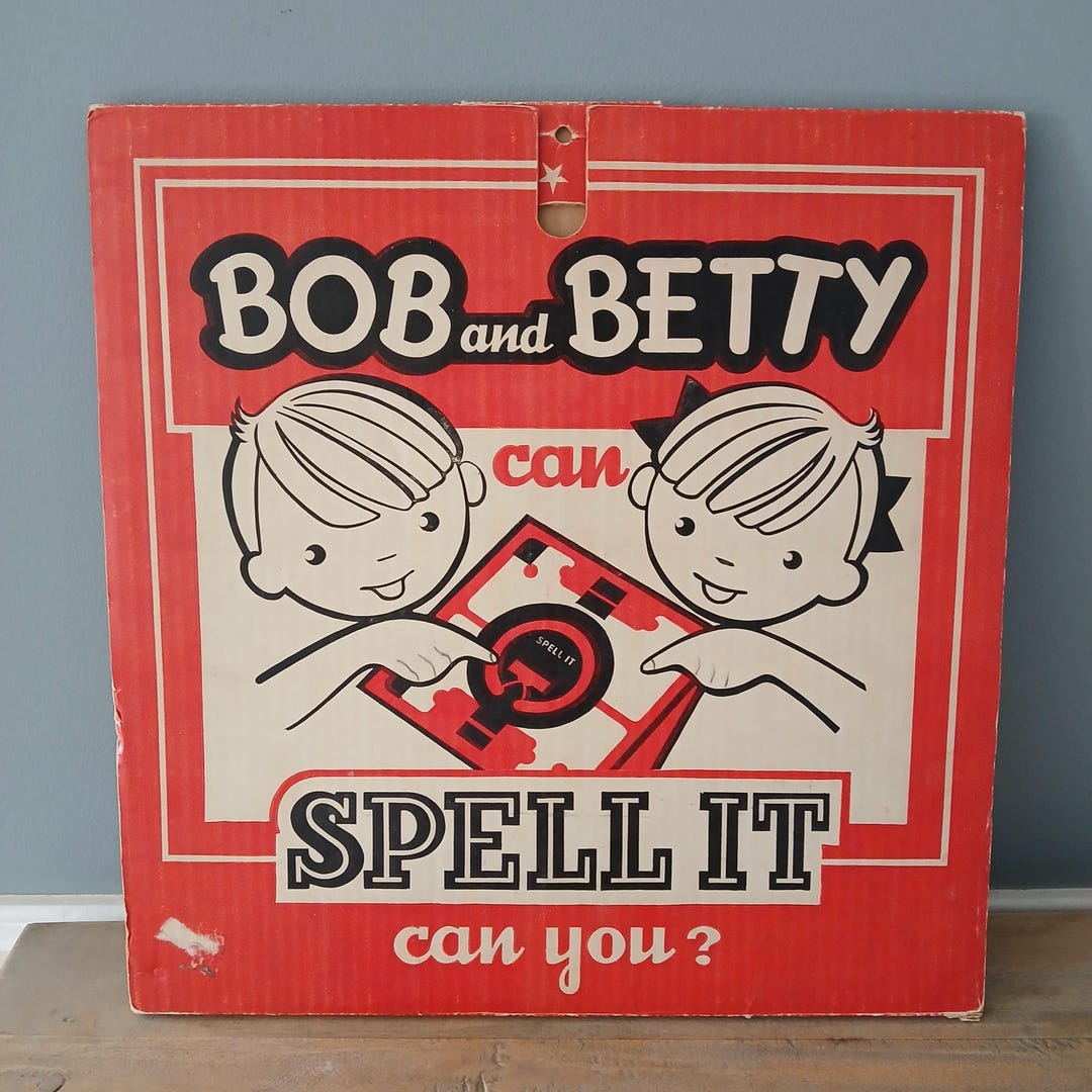 Bob and Betty Can Spell It Can You? - Etsy