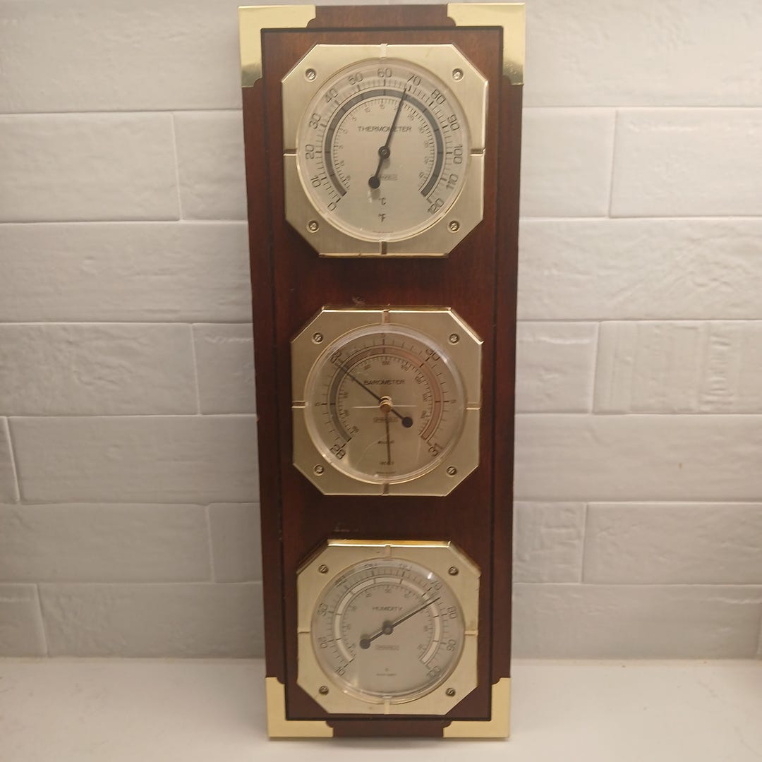 Barometer Thermometer Humidity Vintage Springfield - Etsy