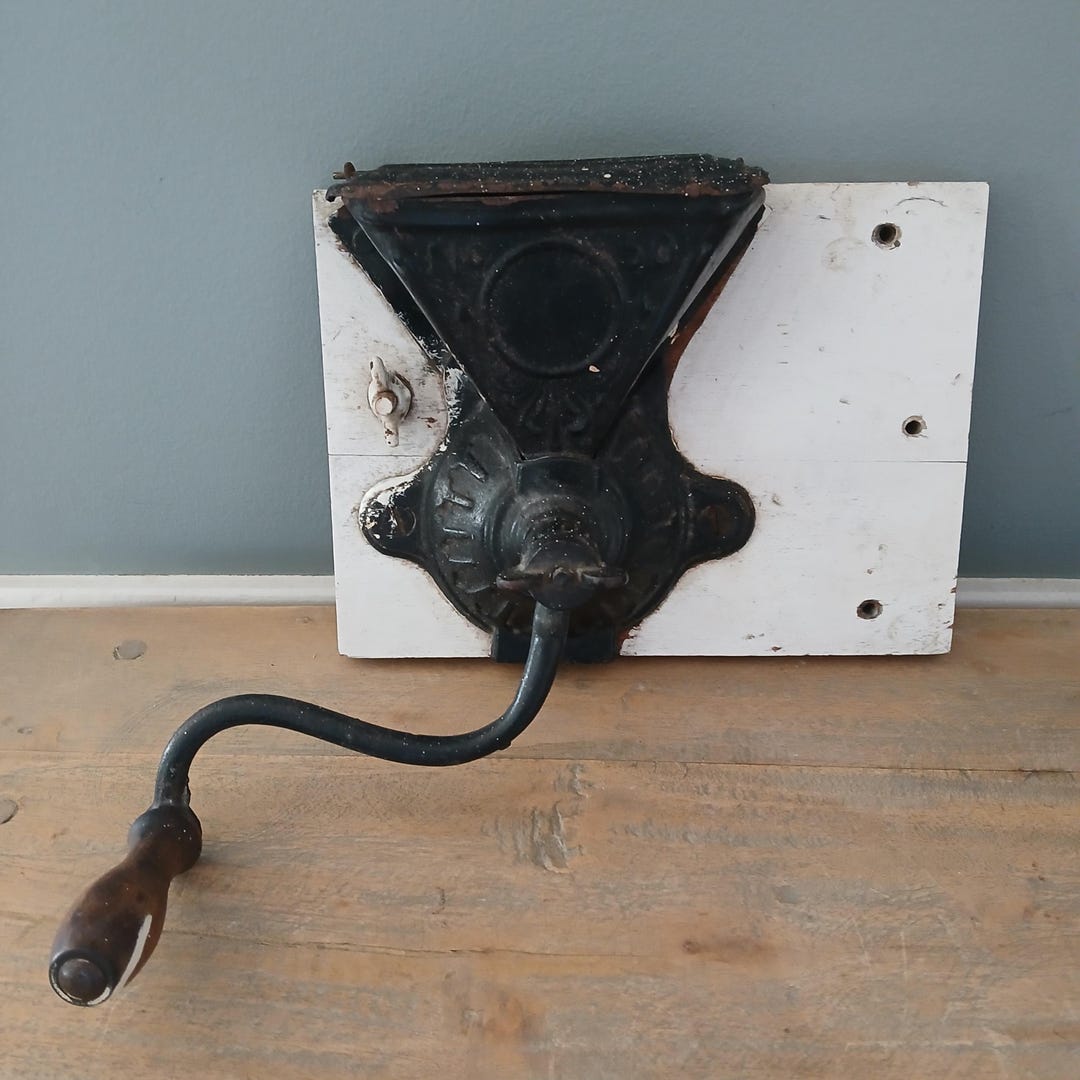 Wall Mount Coffee Grinder Antique Works Cast Iron and Metal - Etsy