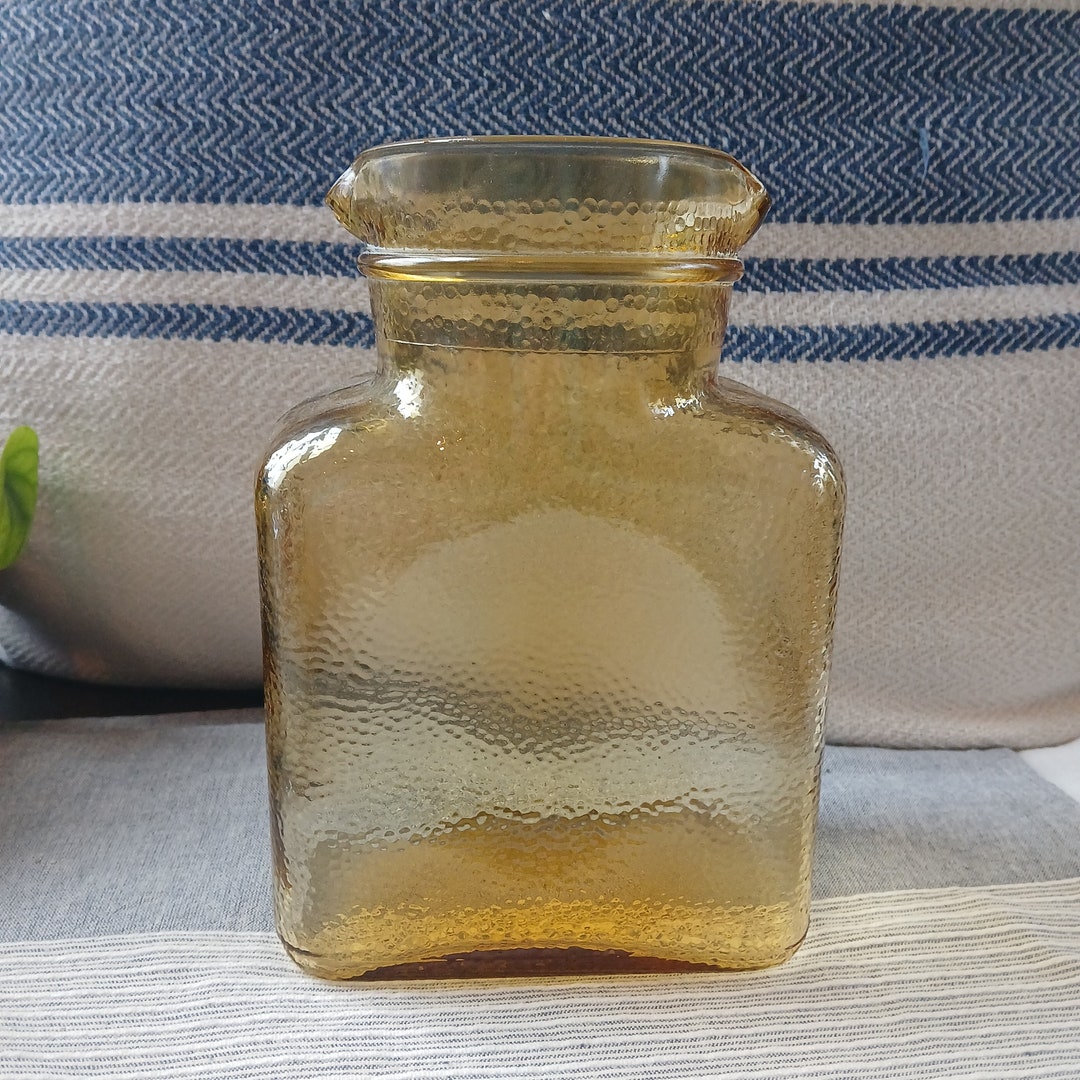 Blenko Style Vintage Amber Vase - Etsy