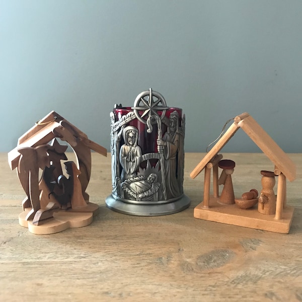 Metal Nativity Tea Light - Etsy