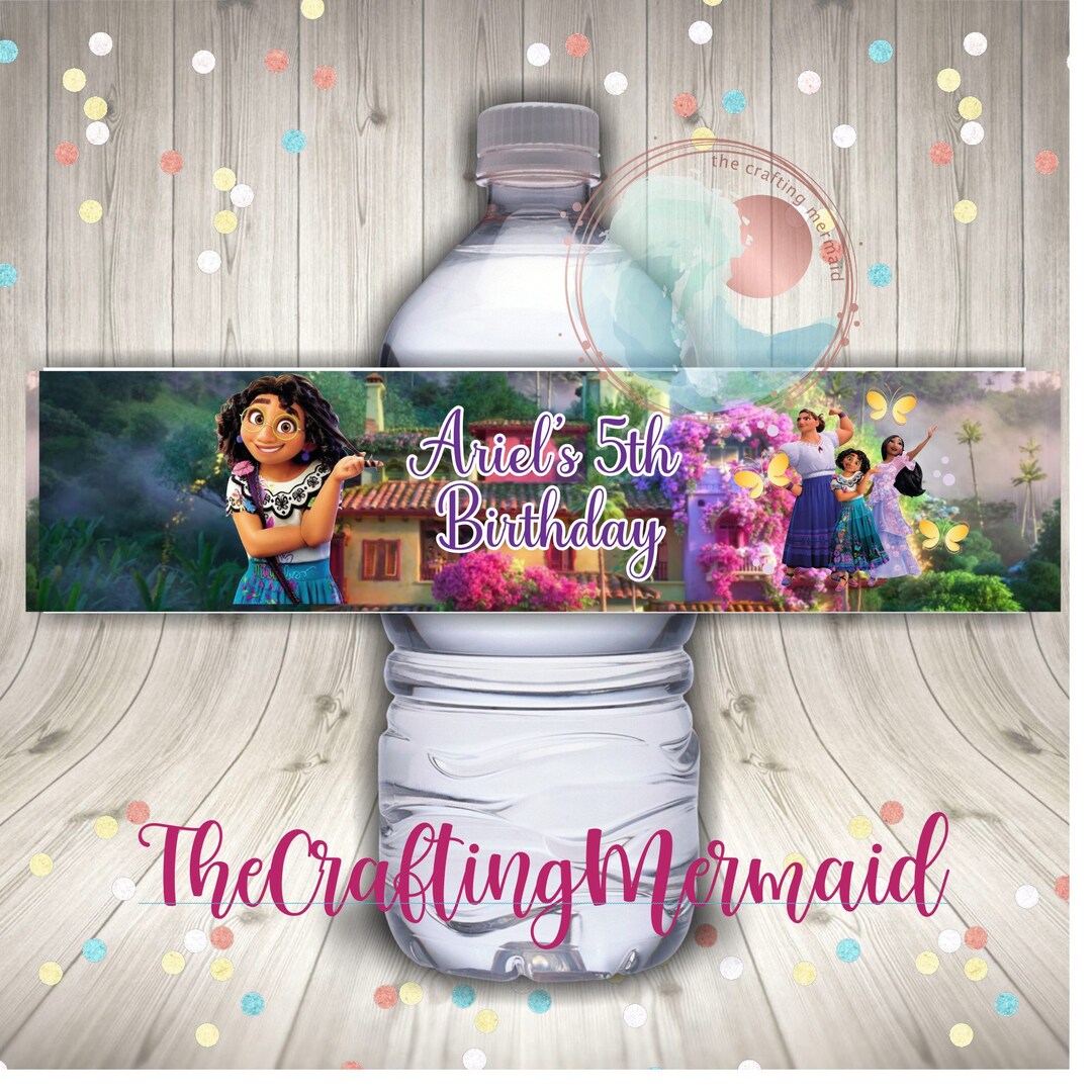 Encanto Water Bottle Labels-custom Water Bottle-encanto - Etsy