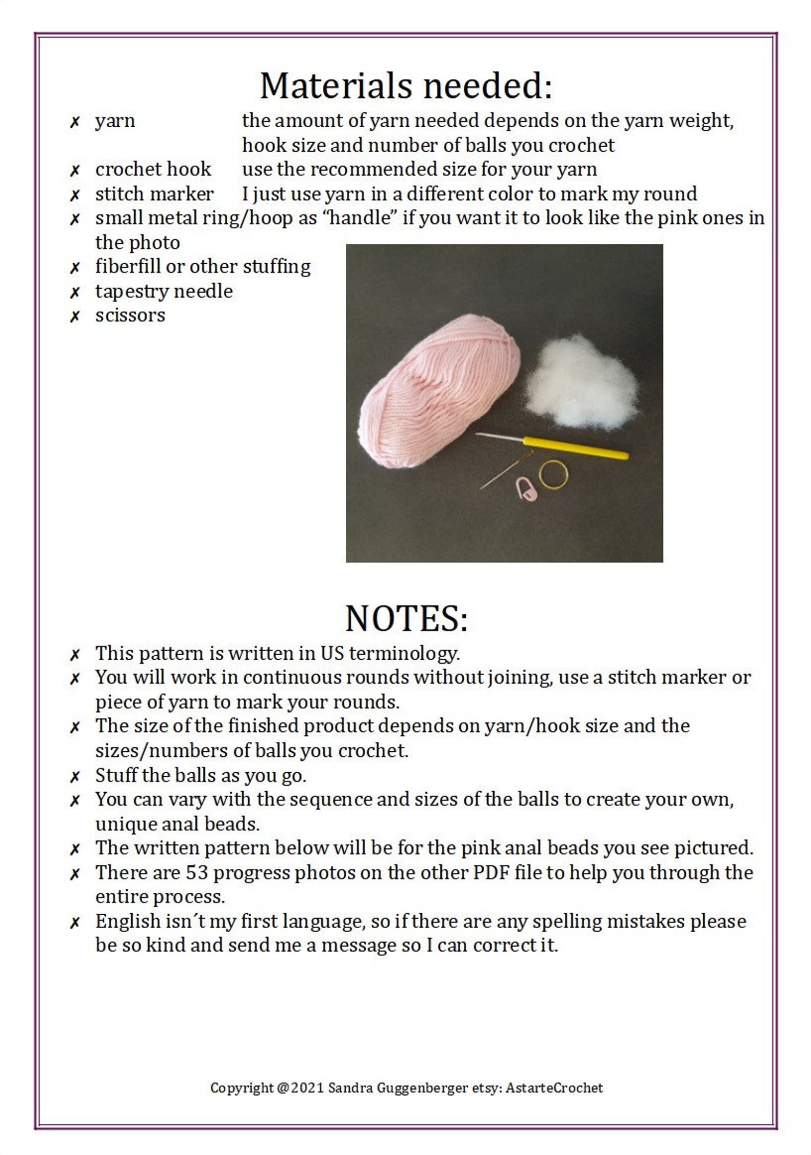 Crochet Pattern Anal Beads Pdf Only Etsy