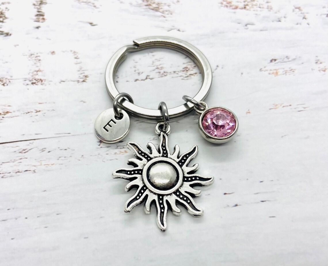Sun Keychain Sun Keyring Sun Key Ring Sun Key Chain Sun - Etsy