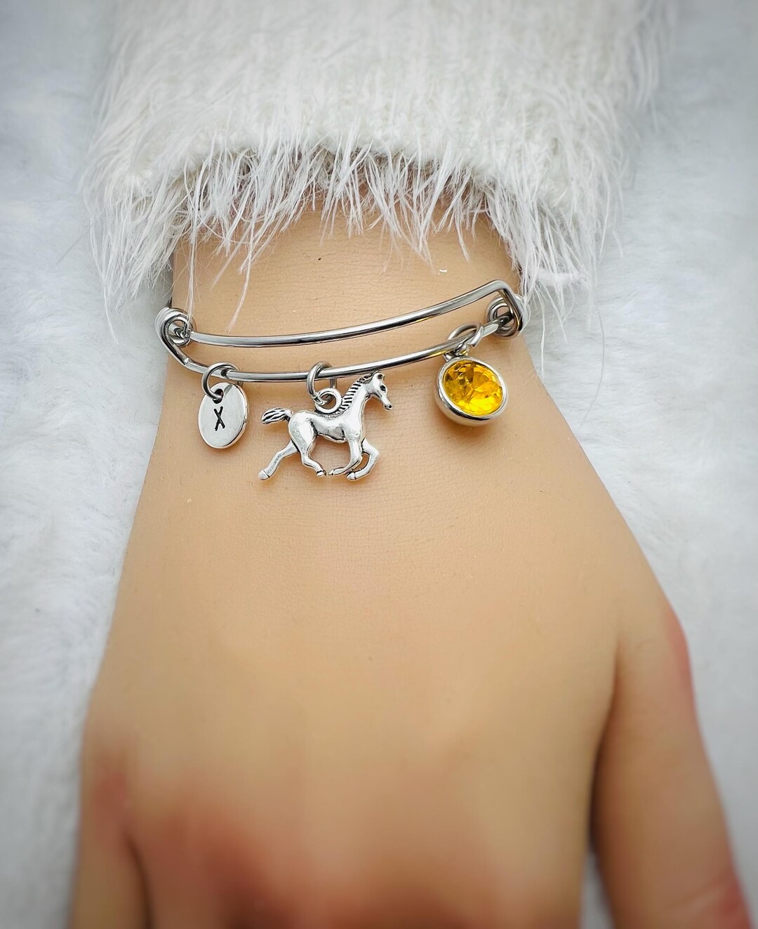 Horse Bangle Bracelet Horse Bracelet Horse Lover Gift Rodeo Bracelet ...