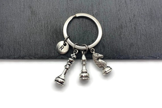 Chess Keychain Chess Keyring Chess Piece Gift Knight | Etsy
