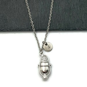 Microphone Necklace Microphone Gift Music Lover Gift Music | Etsy