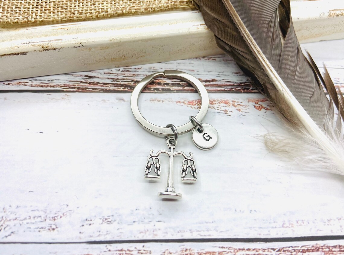 Law Student Gift Justice Keychain Justice Keyring Scales - Etsy