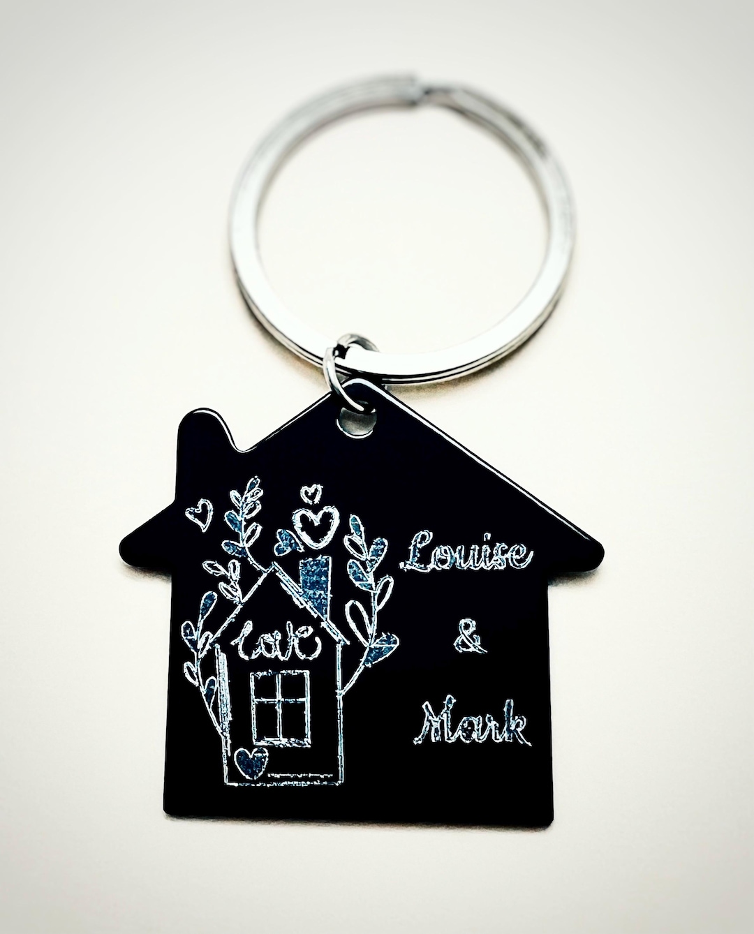 New House Engraved Key Ring, Gift for the New House, New Cohabitation ...