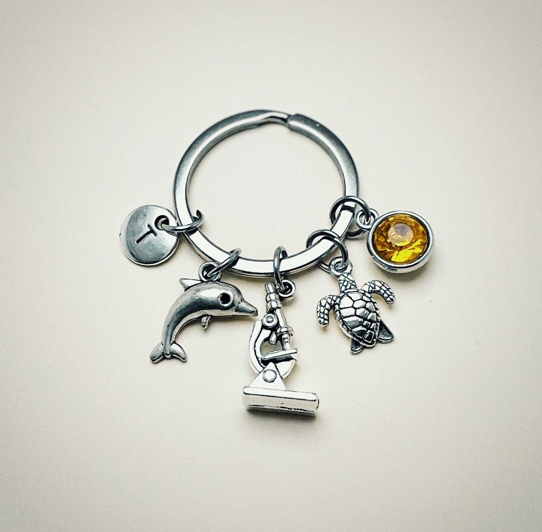 Marine Biologist Gift, Marine Biology Keychain, Marine Biology Keyring ...