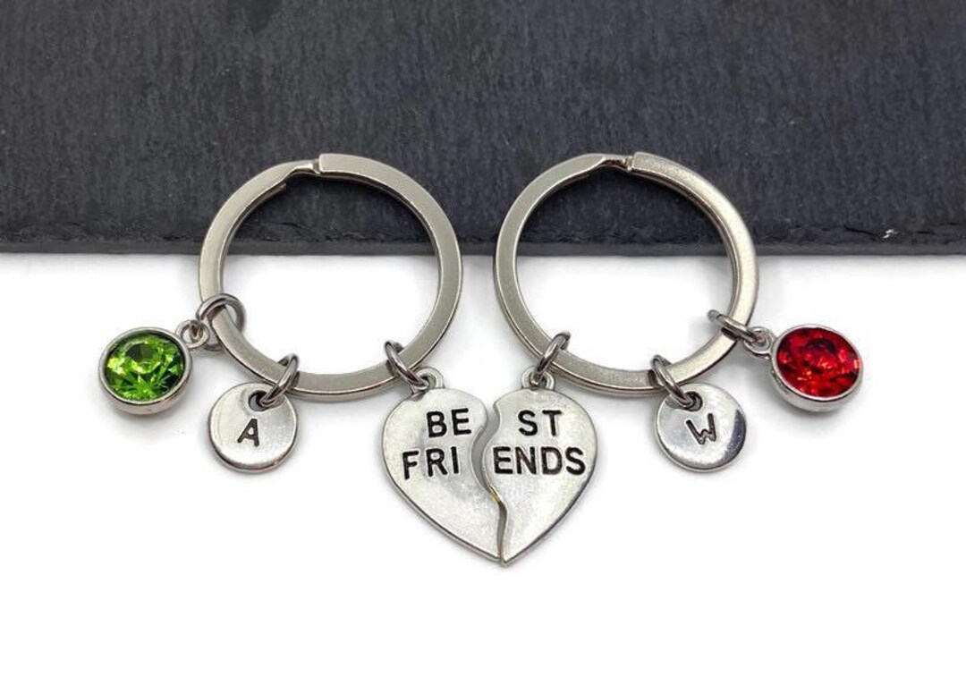 Best Friends Set Personalized Key Rings Friendship Key Rings - Etsy UK