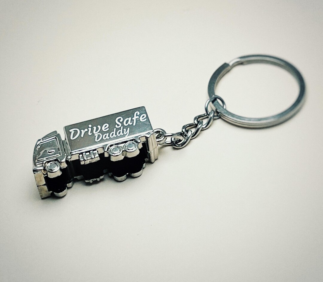 Personalized Truck Driver Keychain, Safe Driving Keychain, Personalized ...