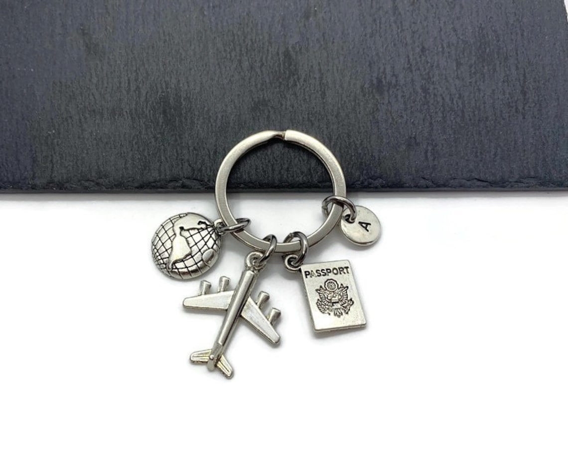 Travel Keychain Traveler Key Chain Holiday Keyring Flight - Etsy