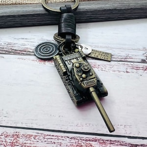 Army Tanks Leather Keychain Military Army Tank Custom - Etsy